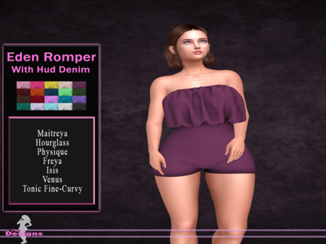 Second Life Marketplace - Eden Romper With Hud Denim